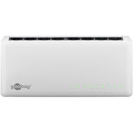 goobay 8-Port Gigabit Ethernet Netzwerk-Switch - 8x RJ45-Buchsen, Autonegotiation, 1000 Mbit/s