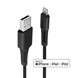 Lindy 31320 1m USB Typ A an Lightning Kabel, schwarz - USB Typ A Stecker an Lightning