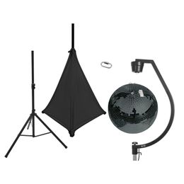 Eurolite Set Spiegelkugel 50cm mit Stativ und Segel schwarz