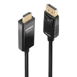 Lindy 40924 0.5m Aktives DisplayPort an HDMI Adapterkabel mit HDR - Verbindet Ger&auml;te