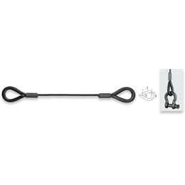 SAFETEX Riggingseil als Anschlagmittel mit 2 Sonderkauschen 6 mm, 190 kg, 1 m BLACKLINE
