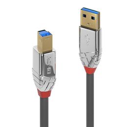 Lindy 36661 1m USB 3.2 Typ A an B Kabel, 5GBit/s, Cromo Line - USB Typ A Stecker an B