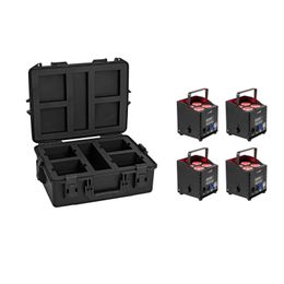 Eurolite Set 4x AKKU UP-4 QCL Spot QuickDMX MK2 + Kunststoffcase