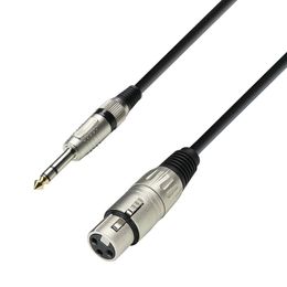 ah Cables 3 STAR BFV 1000 - Symmetrisches Kabel - Adam Hall XLR Female x Klinke TRS - 10 m