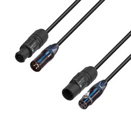 Adam Hall AH Cable 5 STAR H TCON A 1000 - Hybridkabel Audio - Neutrik XLR x TRUE1 - 10 m