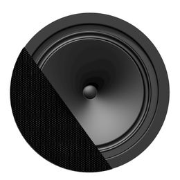 AUDAC CENA812/B - Einbaulautsprecher, rund, 1x8", 20W/8Ohm, 100V (12W/6W), schwarz