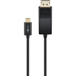 goobay USB-C - DisplayPort Adapterkabel 4k60Hz, 1,20 m, schwarz, 1.2 m - USB-C -Stecker > DisplayPor