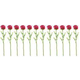 12x EUROPALMS Kristallrose, burgund, 61cm, Kunstpflanze