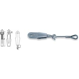 SAFETEX Seilschloss DIN 15315, verzinkt, mit Keil, Bolzen und Splint, 5-6 mm