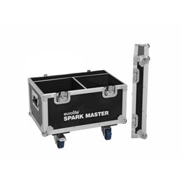 ROADINGER Flightcase 2x Spark Master mit Rollen PRO Flightcase f&uuml;r 2 x Eurolite Spark Master