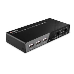 Lindy 32809 - 2 Port KVM Switch HDMI 4K60, USB 2.0 & Audio