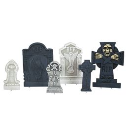 EUROPALMS Halloween Grabsteinset "Friedhof", Sechsteiliges Grabsteinset