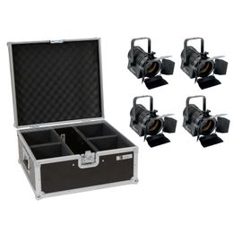 Eurolite Set 4x LED THA-20PC TRC Theater-Spot sw + Case