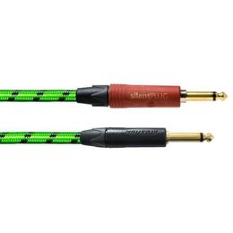 Cordial BLACKLIGHT EDITON 6 PP-G-SILENT, 6,0m, Klinke 6,3, NEUTRIK 2 x Klinke mono schwarz gold, SILENT