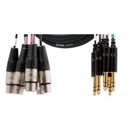 Cordial INTRO CML 8-0 FV 3 C -- 3,0 m, REAN 8 x XLR female / 8 x Klinke 6,3 mm stereo