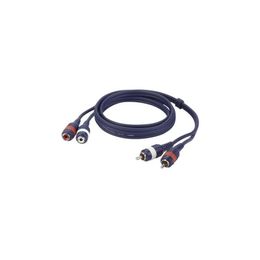 DAP-Audio 2 RCA Male connector to 2 RCA Female connector 3m