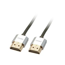 Lindy 41672 CROMO Slim High-Speed-HDMI -Kabel mit Ethernet, Typ A/A, 2m - Monitorkabel