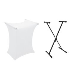 Dimavery Set SVT-1 Keyboard-St&auml;nder + Cover wei&szlig;