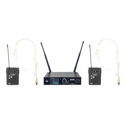 DAP-Audio DAP EDGE EBS-2, Kabelloses Doppel-Beltpack-Set - 610&ndash;670 MHz