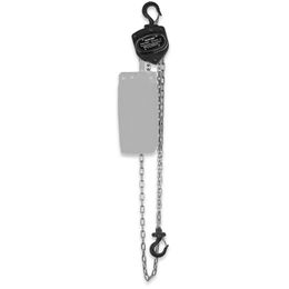 SAFETEX Stirnradflaschenzug 500 kg, 15 m Kette, OHNE Kettenspeicher, BLACKLINE