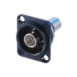NEUTRIK NBB75DFIB BNC Einbaubuchse im schwarz-verchromten D-Geh&auml;use, isoliert