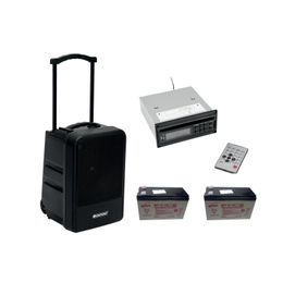 Omnitronic Set MOM-10BT4 Modular-Drahtlos-PA-System + CD-Player mit USB&SD + 2x Akku