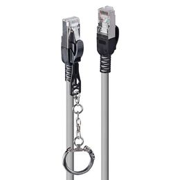 Lindy 47603 - 1.5m Cat.6A S/FTP Sicherheitsnetzwerkkabel, grau - RJ45-Stecker, 500MHz, Kupfer