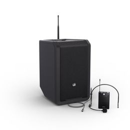LD-Systems LD Systems ANNY 8 BPH B6 - Tragbarer Bluetooth PA-Lautsprecher mit Akku, Mixer und 1x Headset-Mikrofon