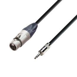 Adam Hall ah Cables 5 STAR MYF 0150 - Symmetrisches Kabel - Neutrik XLR Female x Rean Miniklinke TRS - 1,5 m