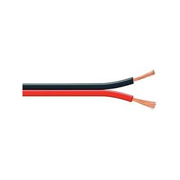 goobay Lautsprecherkabel rot/schwarz, 100m Spule, Querschnitt 2x2,5 mm&sup2;, CCA