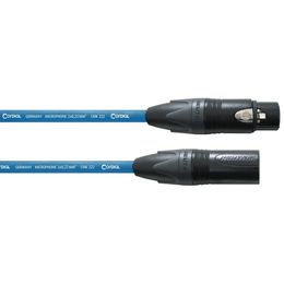 Cordial CPM 5 FM-BL 5,0 m, Blau, Stecker NEUTRIK XLR female / XLR male