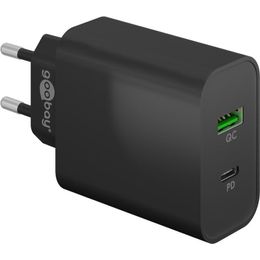 goobay Dual-USB-Schnellladeger&auml;t PD/QC (45 W) schwarz