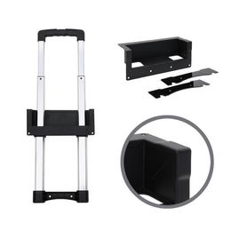 Adam Hall ah Hardware 3476031 - Versenkter Ausziehgriff 2 Ausz&uuml;ge, schwarze Schale gekr&ouml;pft L&auml;nge 336 - 661 mm