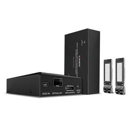Lindy 39376 300m Fibre Optic DisplayPort 1.2 & USB KVM Extender - Verl&auml;ngert DisplayP