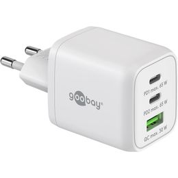 goobay USB-C PD GaN Multiport-Schnellladeger&auml;t Nano (65 W) wei&szlig;