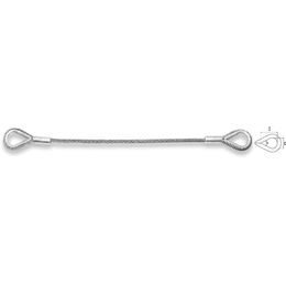 SAFETEX Riggingseil, 8 mm, 350 kg, 1 m, verzinkt, nach EN 13414 mit 2 Sonderkauschen