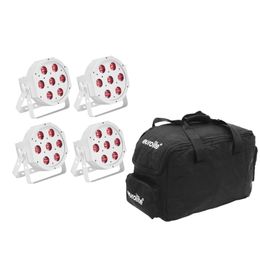Eurolite Set 4x LED SLS-7 HCL Spot wei&szlig; + Soft Bag