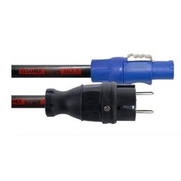 Cordial CFCA 5 S 25 - 5,0 m NEUTRIK Powercon / CEE 7/7 straight