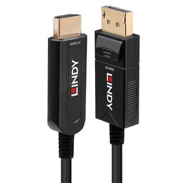 Lindy 38491 20m Fibre Optic Hybrid DisplayPort 1.2 an HDMI 18G Kabel - Zuverl&auml;ssige D