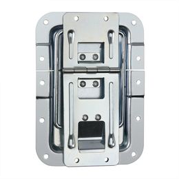 Adam Hall ah Hardware 270837 - Deckelfeststeller gro&szlig; gekr&ouml;pft mit Scharnier und Klick-Stop-Funktion