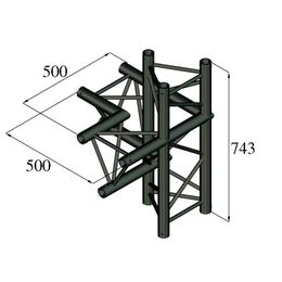 Alutruss TRILOCK S-PAC-45 4-Weg-St&uuml;ck \/ rechts