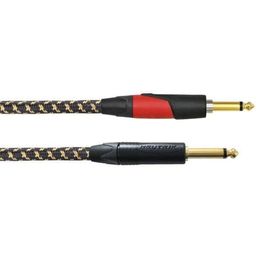 Cordial CXI 3 PP-EDITION 25 SILENT - 3,0 m, NEUTRIK 2 x Klinke 6,3 mm mono schwarz gold