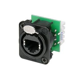 NEUTRIK RJ45 Ethernet-Einbaubuchse D-Serie, Schneid-/Klemmanschlu&szlig;, schwarz