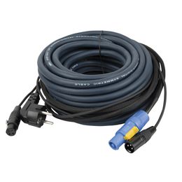 DAP-Audio DAP FP-10 AUDIO Power/Signal Kabel Schutzkontakt M zu Powercon & XLR-F zu XLR-M, 15m