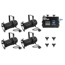 Eurolite Set 4x PAR-30 Spot sw dim2warm + EDX-4 DM