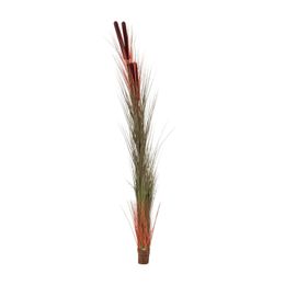 EUROPALMS Schilfgras hellbraun mit Rohrkolben 152cm, Kunstpflanze