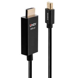 Lindy 40921 1m Aktives Mini DisplayPort an HDMI Adapterkabel mit HDR - Verbindet Ger&auml;