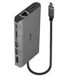 Lindy 43323 USB 3.2 Typ C Laptop Mini Dock - 4K HDMI & DP, PD 3.0 100W, USB 3.2, Giga