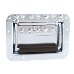 Adam Hall ah Hardware 34085 - Klappgriff gro&szlig; gefedert in Einbauschale 14 mm tief