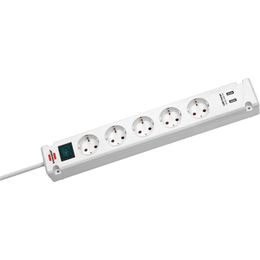 Fa.Brennenstuhl Brennenstuhl MC-52USB/WS, Tisch-Steckdosenleiste 5-fach, inkl. USB